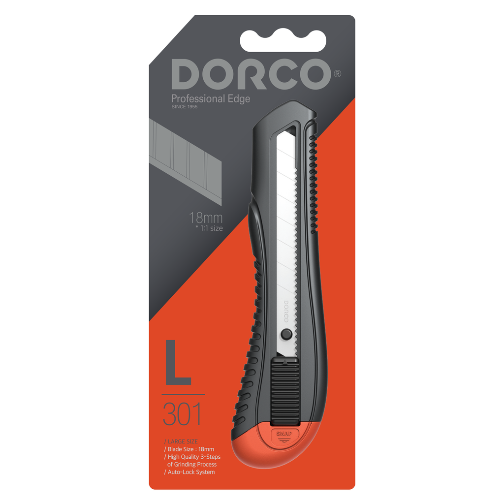DORCO Professional Quality Utility Box Cutter Knife S301 - Auto-Lock S ...